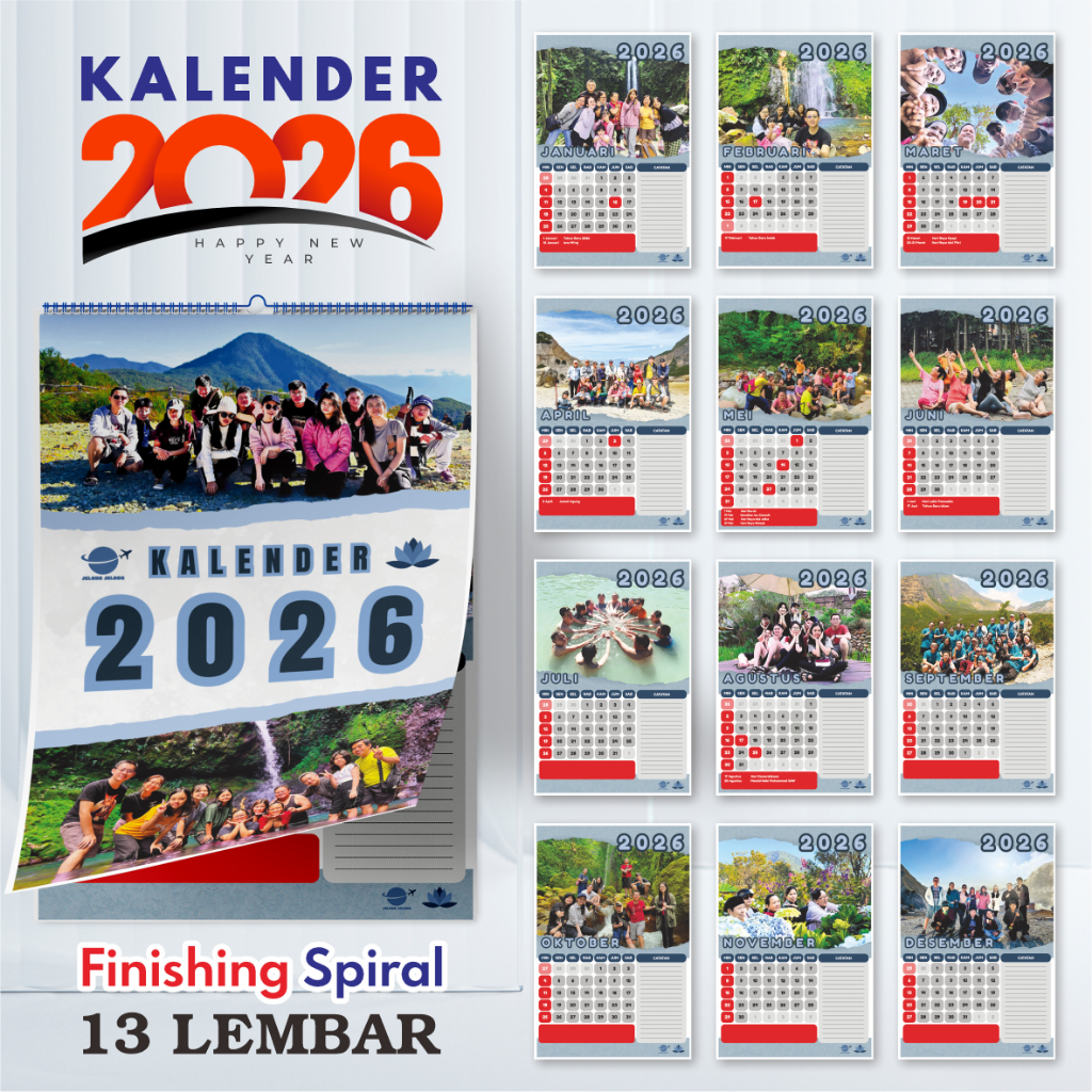 Jual SYAM kalender custom 2026 spiral ukuran A3+ art paper | Shopee ...
