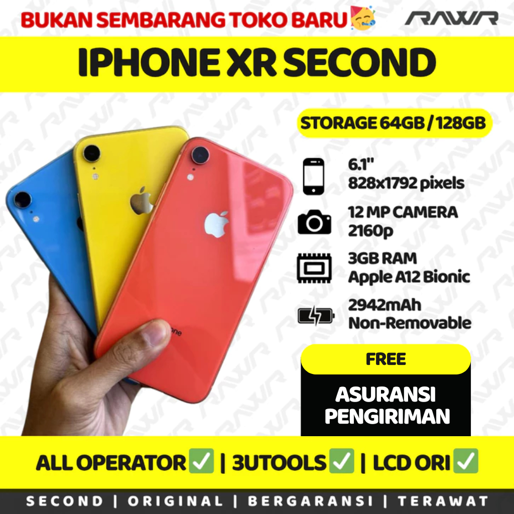 Jual IP XR 64GB/128GB/256GB SECOND INTER NORMAL BEKAS TERAWAT ...