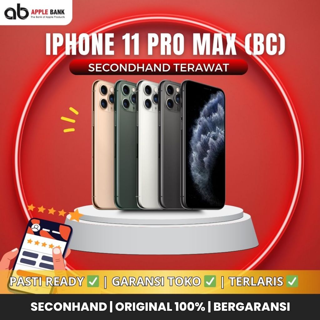 Jual IP 11 PRO MAX 64GB/256GB SECOND BEACUKAI ORIGINAL MULUS TERAWAT ...