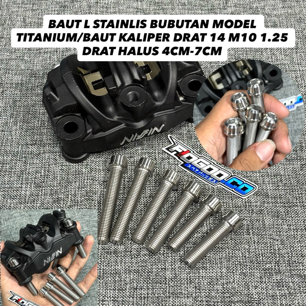 Jual BAUT M10/BAUT 14 DRAT HALUS BAUT KALIPER MOGE RADIAL L STENLIS ...