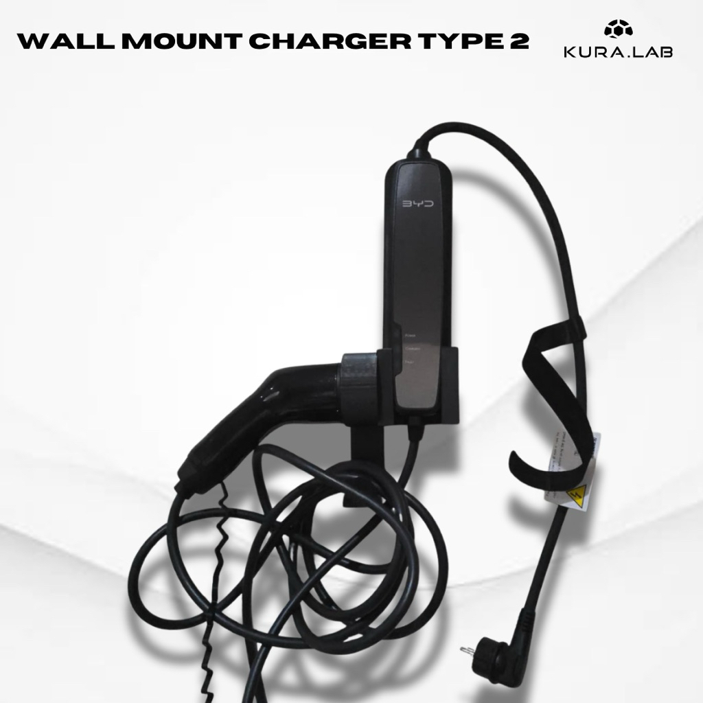 Jual Wall Mount Charger Type 2 – Bracket Pengait Charger Mobil Listrik BYD / EV Universal ...