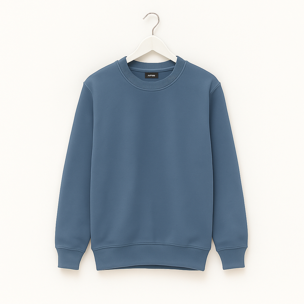 Jual Civity Sweater Crewneck Polos Fleece Tebal Unisex Denim | Shopee ...