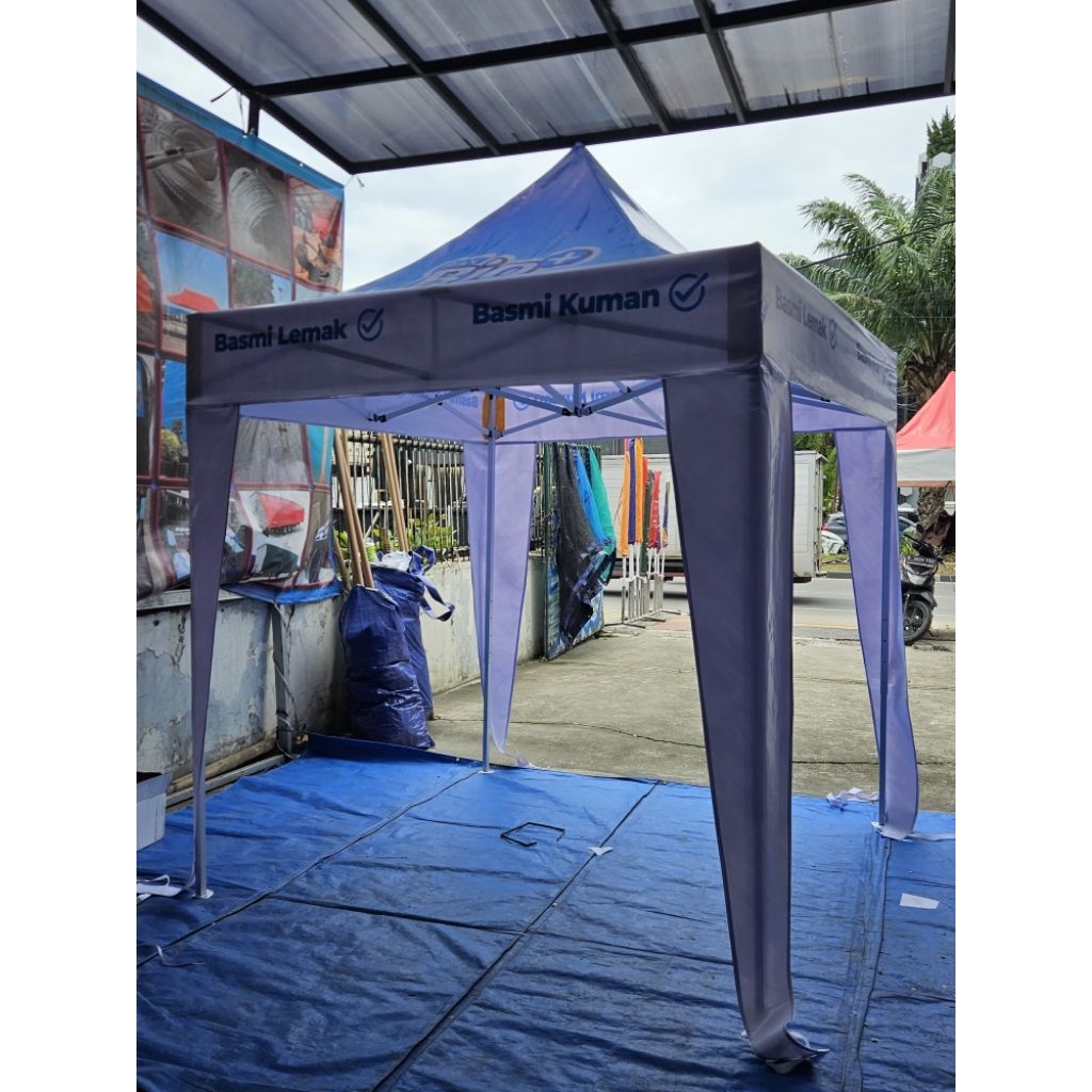 Jual Tenda premium besi 1.2 ukuran 2x2 costom prin logo bahan flexi ...