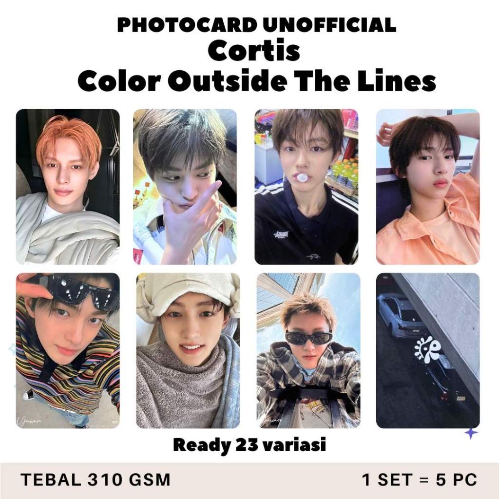 Jual 5 Pcs Cortis Photocard Unofficial Premium Photocard Cortis Color