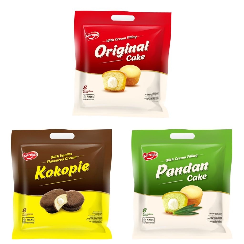 Jual Naraya bolu cake pandan/original/kokopie / Naraya Cake Kokopie ...