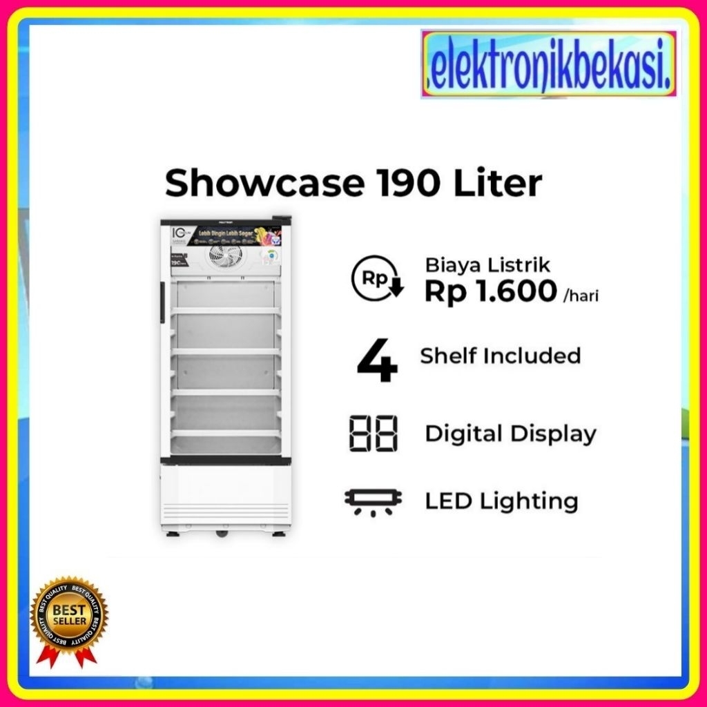 Jual SHOWCASE POLYTRON SCN 190 / SHOWCASE POLYTRON 4 RAK 190 LITER ...