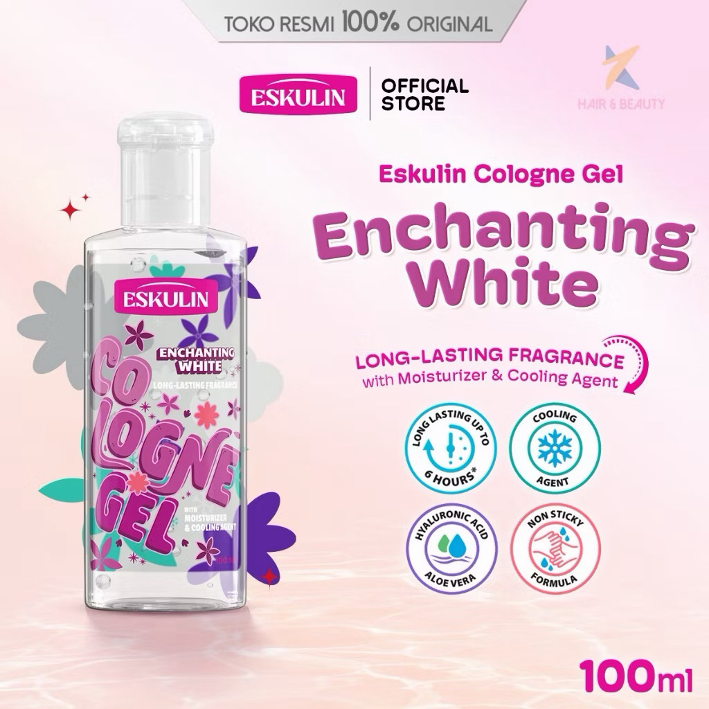 Jual ESKULIN COLOGNE GEL ENCHANTING WHITE 100ml | Shopee Indonesia