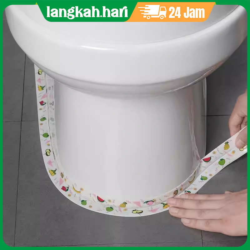 Jual 3.7CM*1.5M/Sealant toilet, stiker anti air, strip tepi, stiker ...