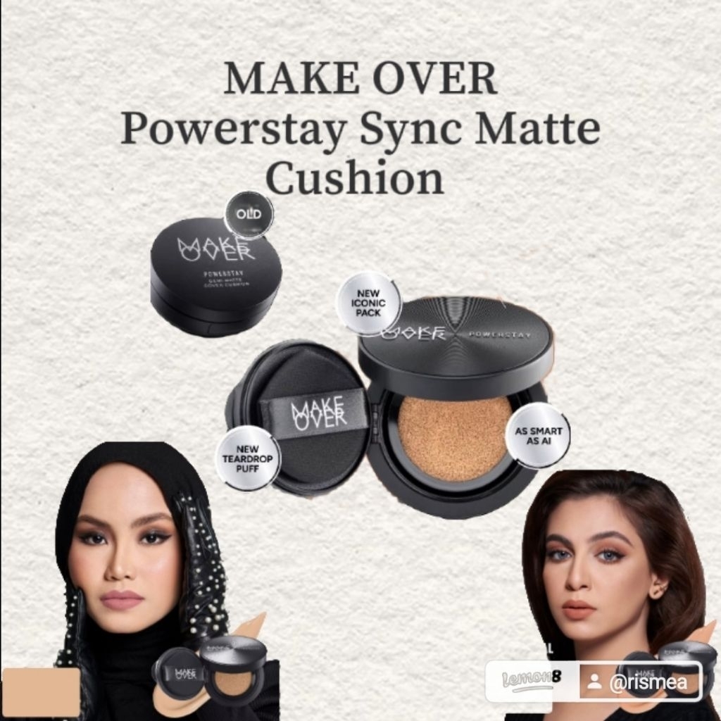 Jual [NEW] MAKE OVER Powerstay Sync Matte Cushion FULL SIZE | Shopee ...