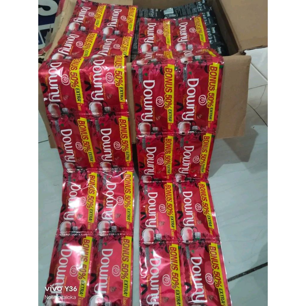 Jual downy sachet 1000an kemasan baru bonus extra 50% ( isi 12 renceng ...