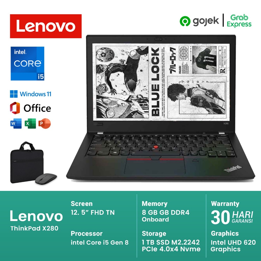 Jual Lenovo ThinkPad X280 Core I5 Gen 8 Ram 8gb Ssd 256gb | Second Like ...