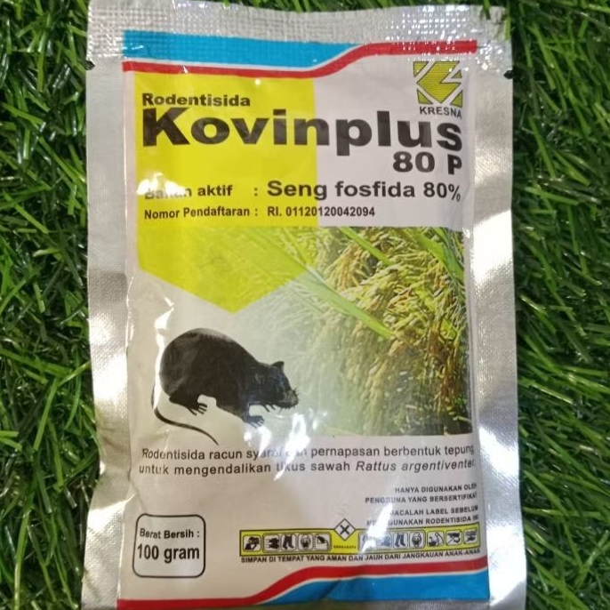 Jual Obat Tikus/Rodentisida KOVINPLUS 80P.Kemasan 100g | Shopee Indonesia