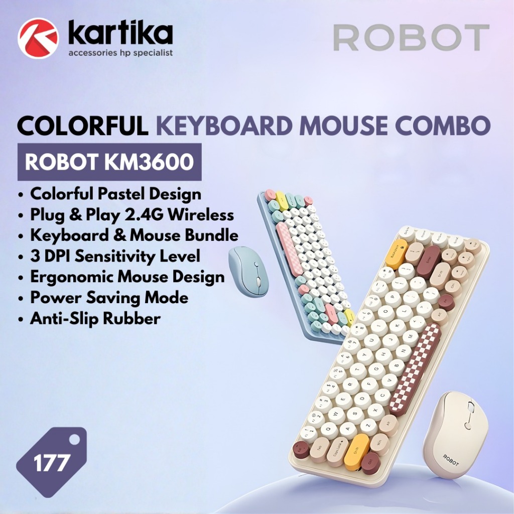 Jual ROBOT KM 3600 Wireless Keyboard Portable Mini with Mouse Set ...