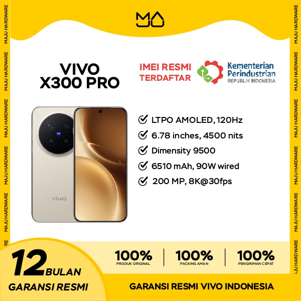 Jual Vivo X300 Pro 16/512GB [ Dimensity 9500 & vivo VS1 Chip, All New ...