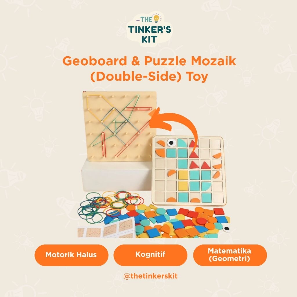 Jual The Tinker's Kit - GEOBOARD & PUZZLE MOZAIK (DOUBL-SIDED) TOY ...