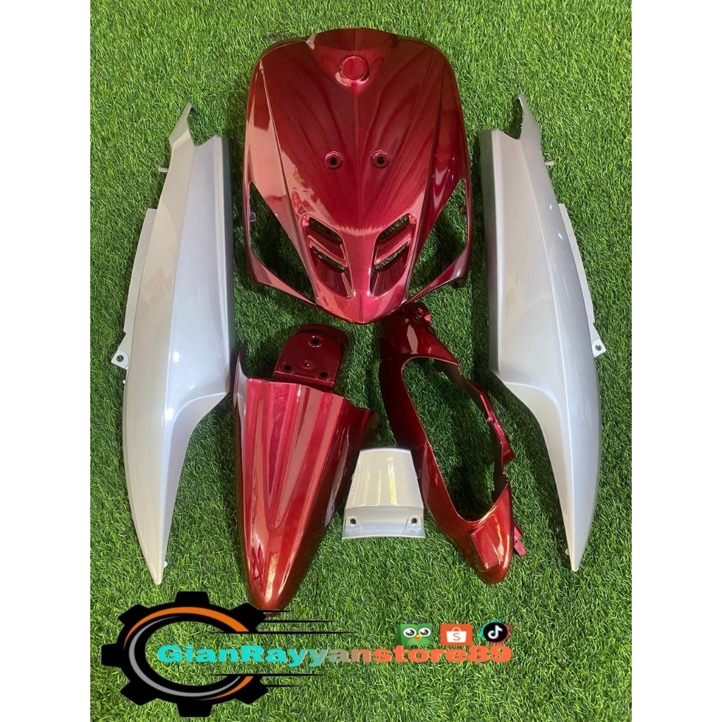 Jual cover body full halus Yamaha Mio sporty/smil warna merah candy ...