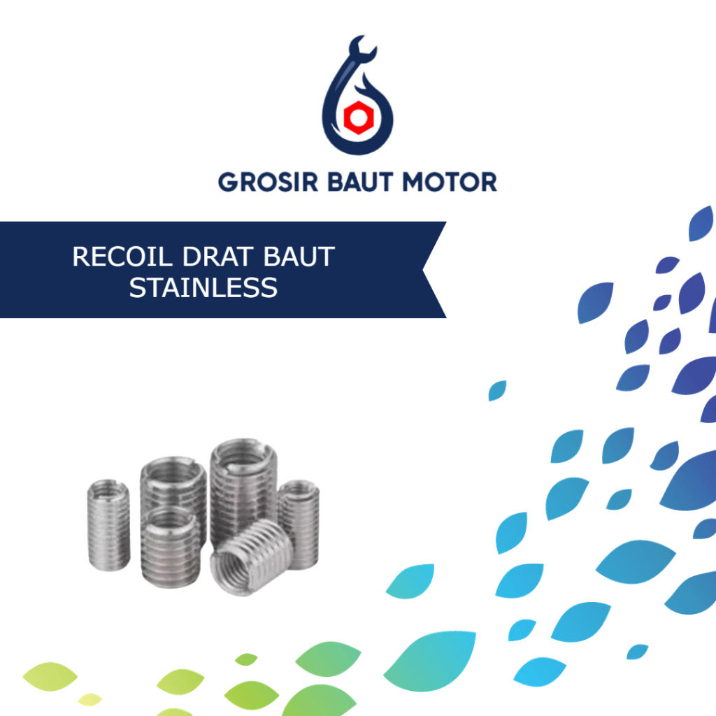Jual Recoil Drat Baut M8 1.25 3D Kunci 12 Helicoil Stainless Steel ...