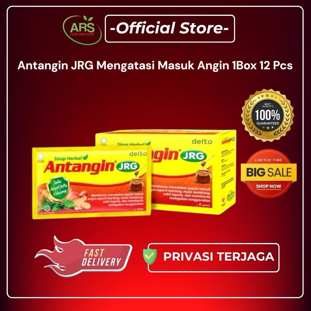 Jual Antangin Cair JRG Sirup 1 Box 12 Sachet COD Instant | Shopee Indonesia