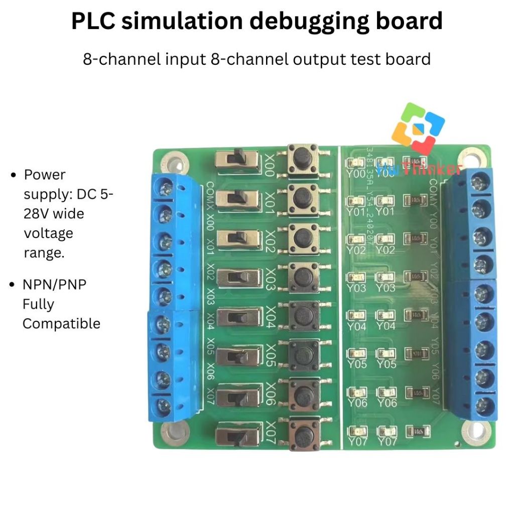 Jual PLC Debugging Simulation Board 8 Channel I/O Test Board 8 Input ...