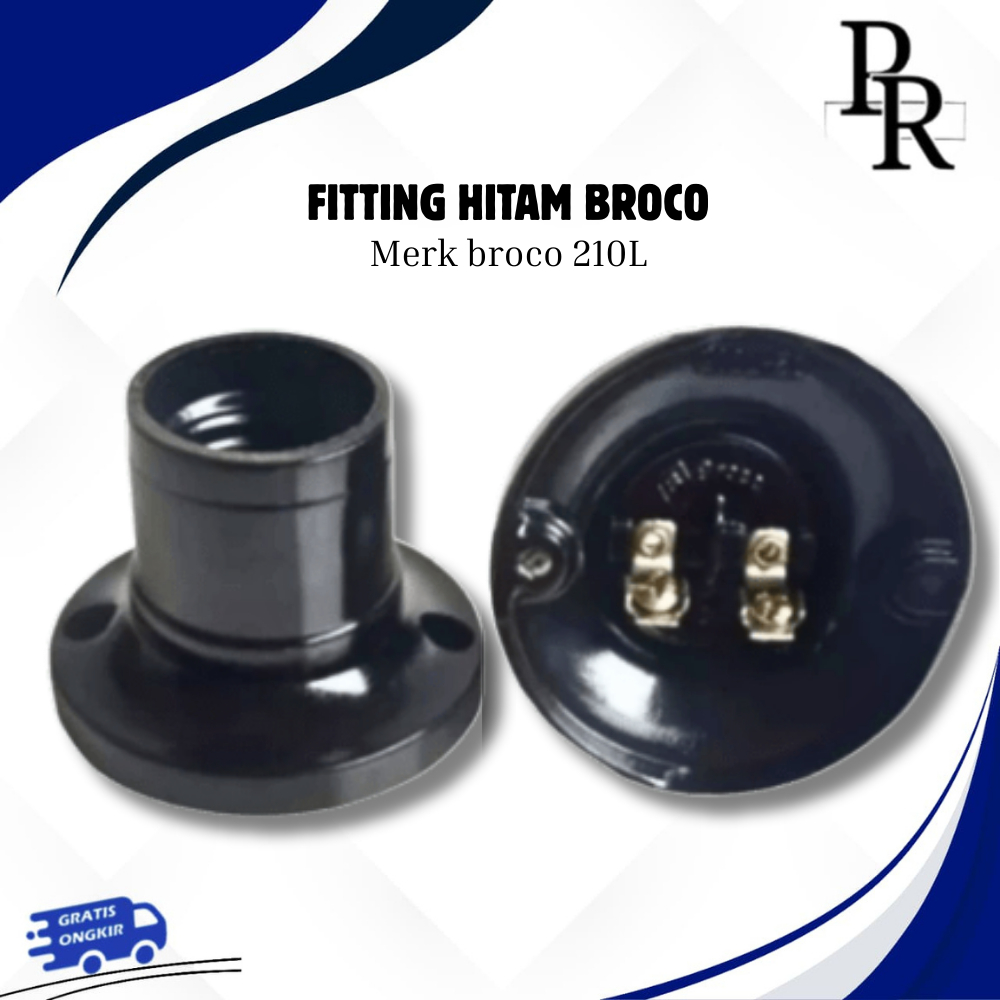 Jual FITTING PLAFON LAMPU HITAM BROCO 210L | Shopee Indonesia