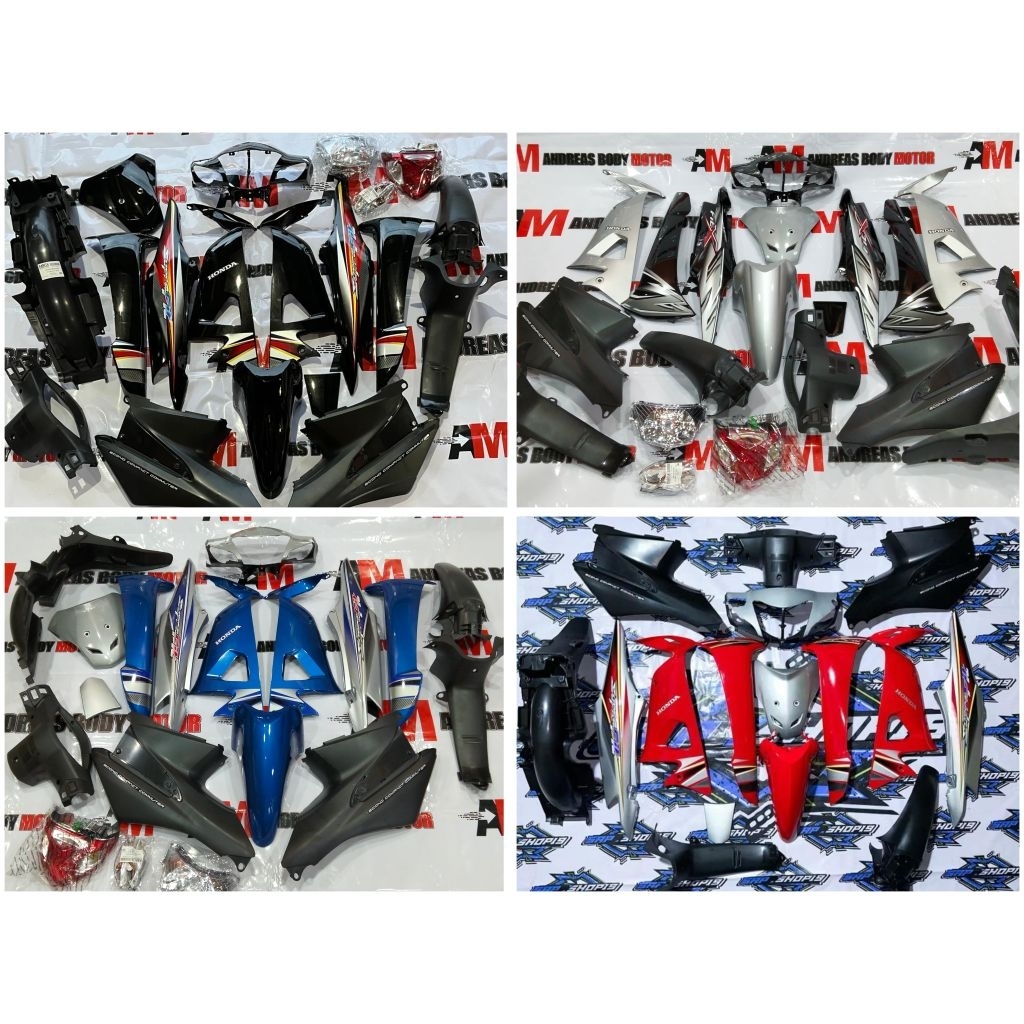 Jual FULL SET BODY HALUS KASAR SUPRA FIT NEW / FIT NEW / FIT X SILVER ...