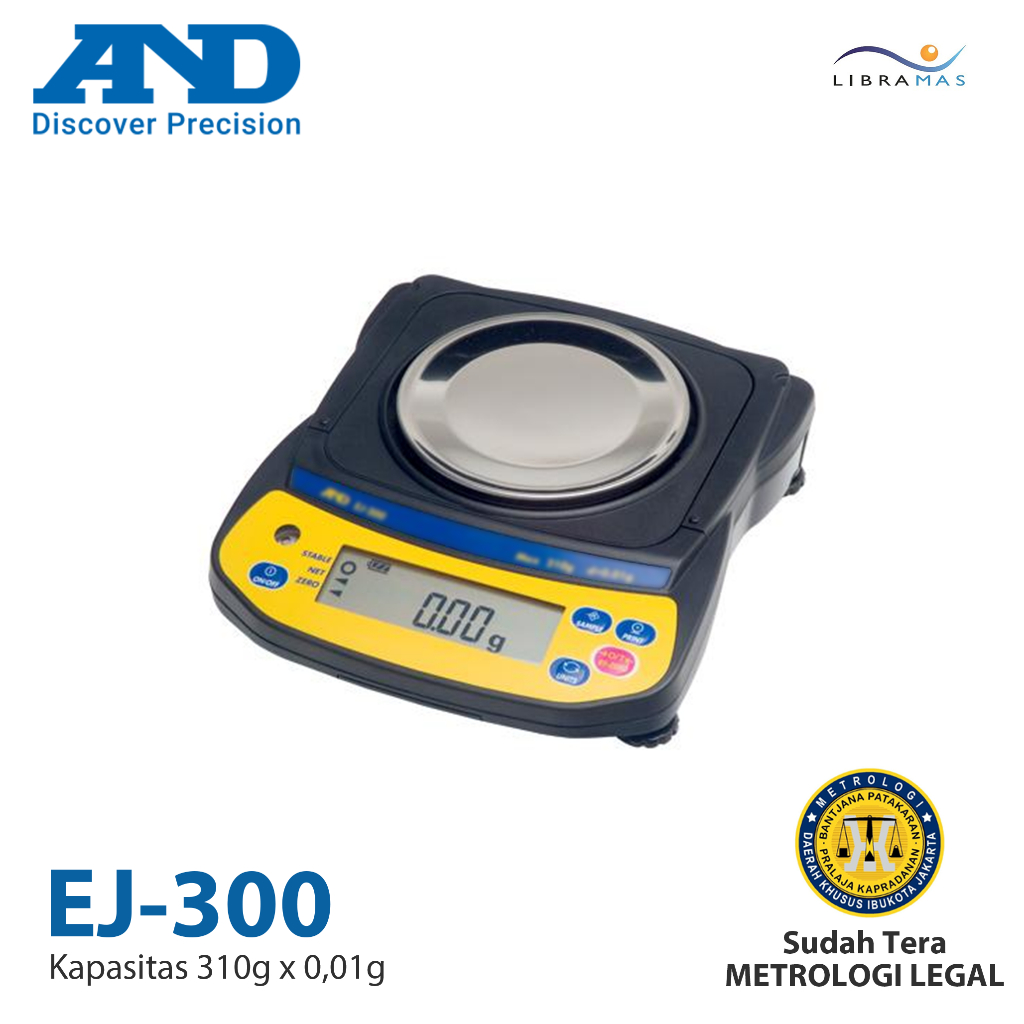 Jual Timbangan Digital AND, EJ-300, kapasitas 310g ketelitian 0.01g ...
