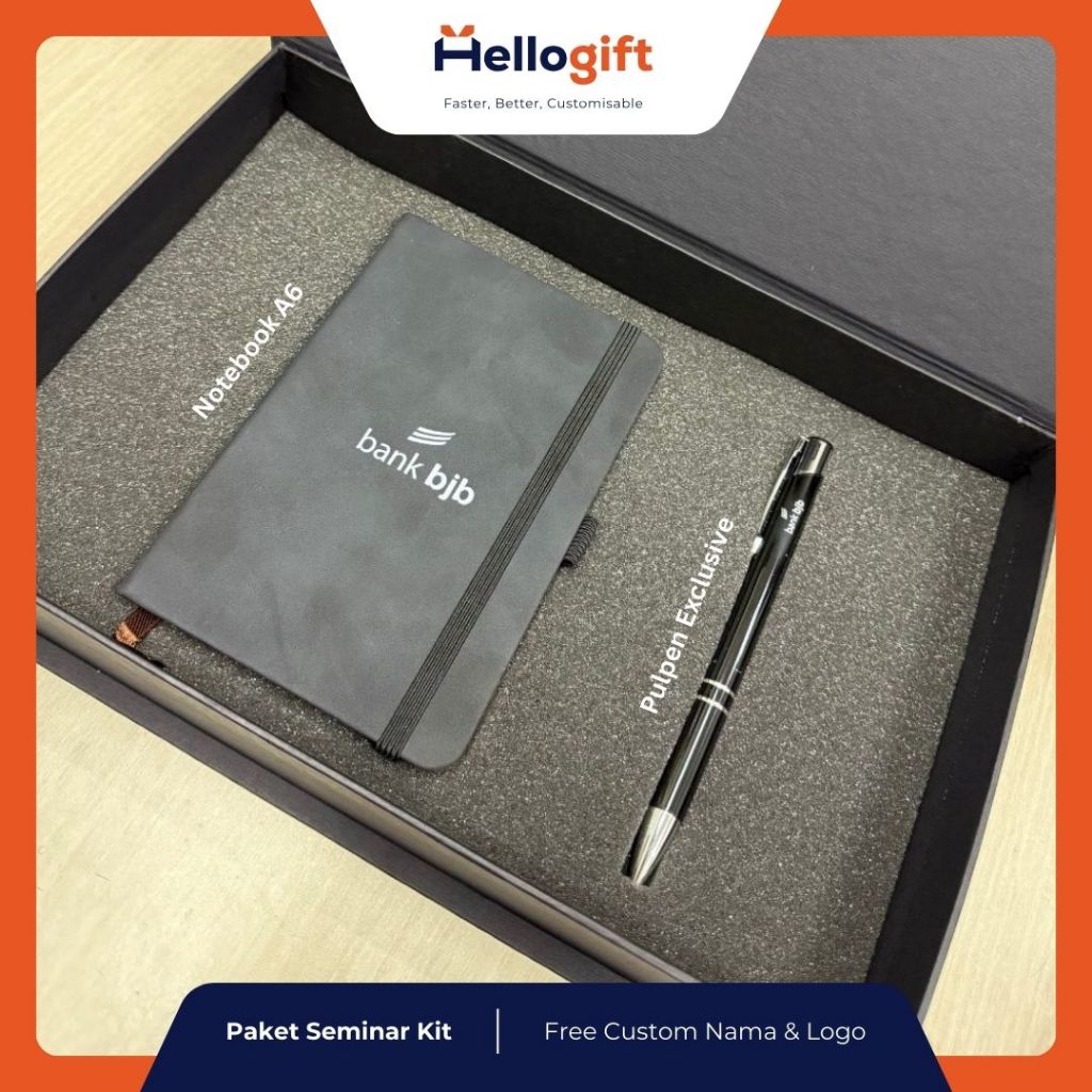 Jual Gift Set Kantor atau Seminar Agenda A6 + Pulpen Bisa Custom ...
