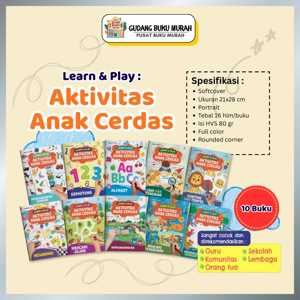 Jual ZiyadBooks - Buku 10 Aktivitas Anak Cerdas Buku coding Belajar ...