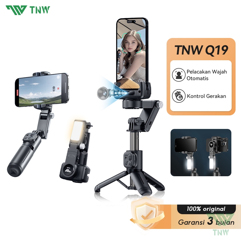 Jual TNW Q19 Face Tracking Gimbal Stabilizer Extendable Mini Tongsis ...