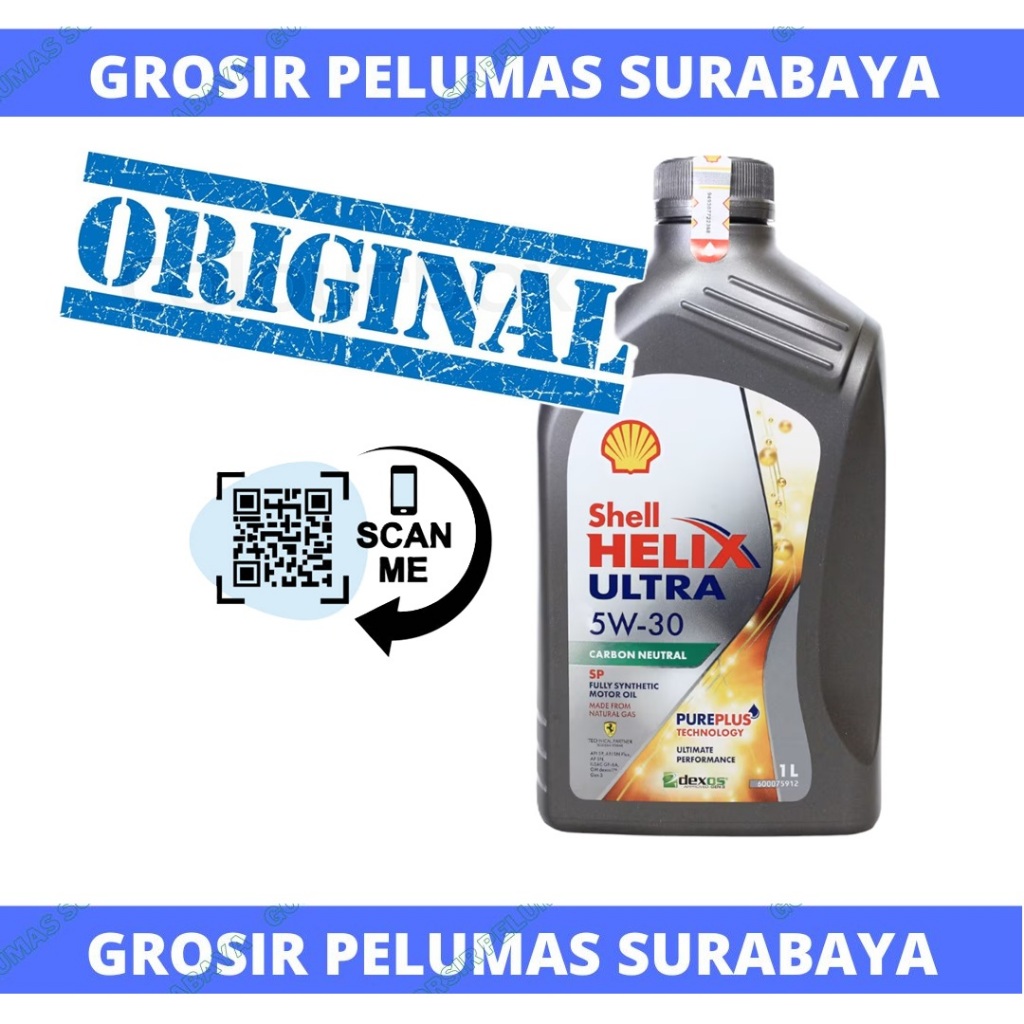 Jual ORIGINAL Barcode Scan Shell Helix ULTRA 5w-30 5w/30 BOTOL 1 ltr ...