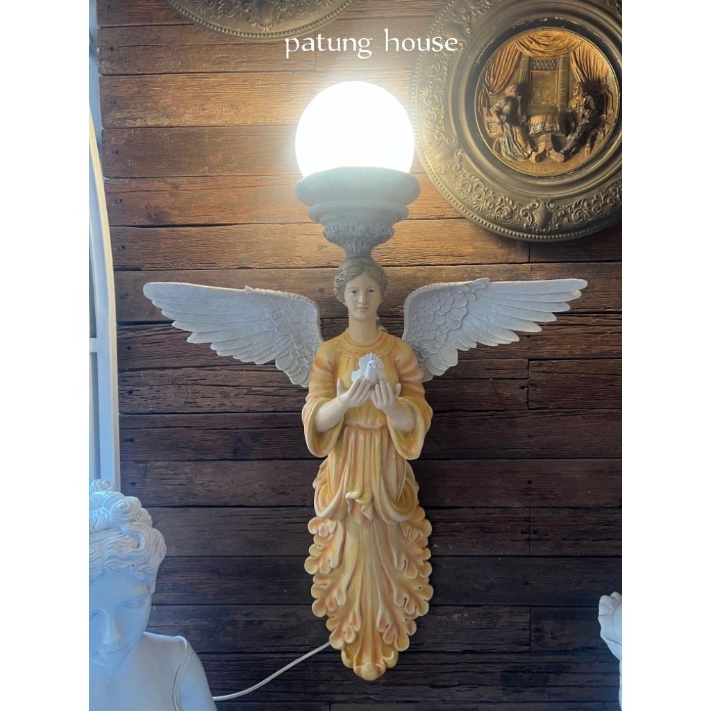 Jual Patung Angel Malaikat Bidadari Lampu Dinding | Shopee Indonesia