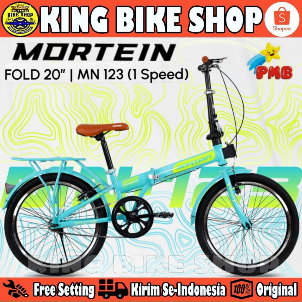 Jual Sepeda Lipat Anak Dewasa PMB MORTEIN FOLD MN 123 Single Speed ...
