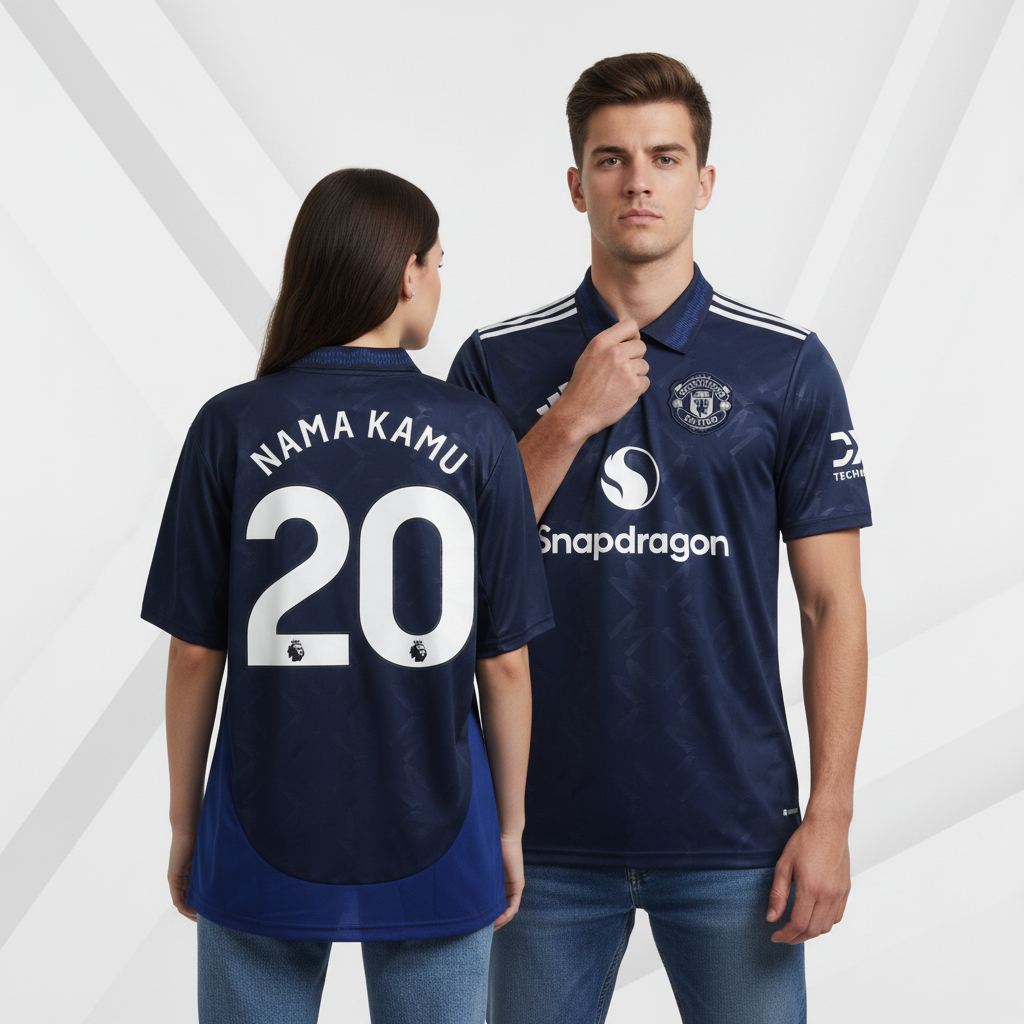 Jual Jersey Mnchstr Untd 2024 2025 Baju Bola M U Emy Away Mnutd Biru ...