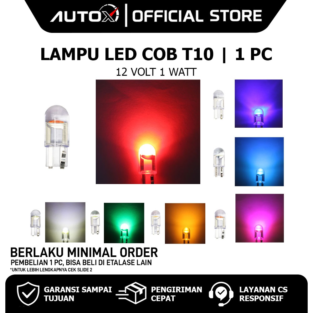 Jual Lampu LED Cob T10 Full Mode Diam Arus Dc Kaca 360 Derajat Variasi ...