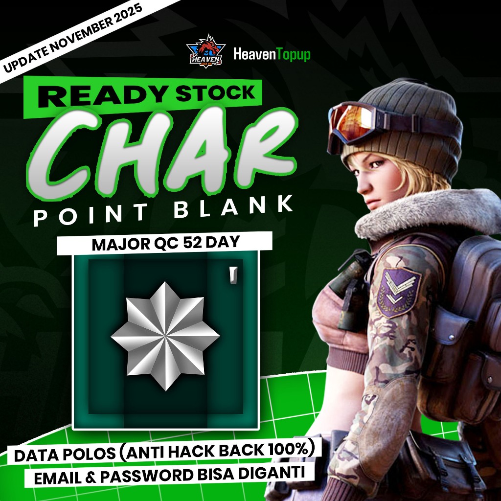 Jual Major QC 52 Day Data Polos Full Title | Char Point Blank/Char PB ...