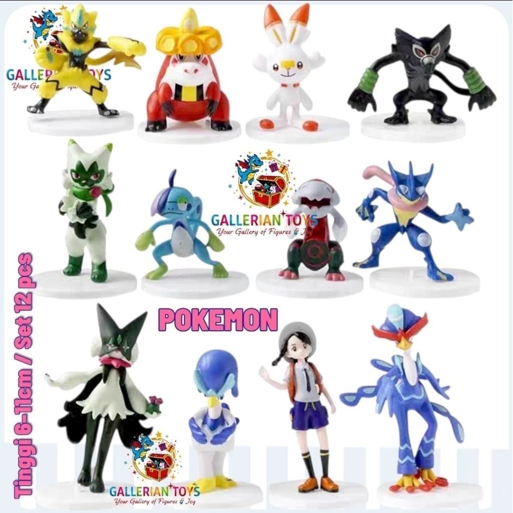Jual Action Figure Pokemon Scale World Paldea Set 12 Pcs Aoi Violet ...