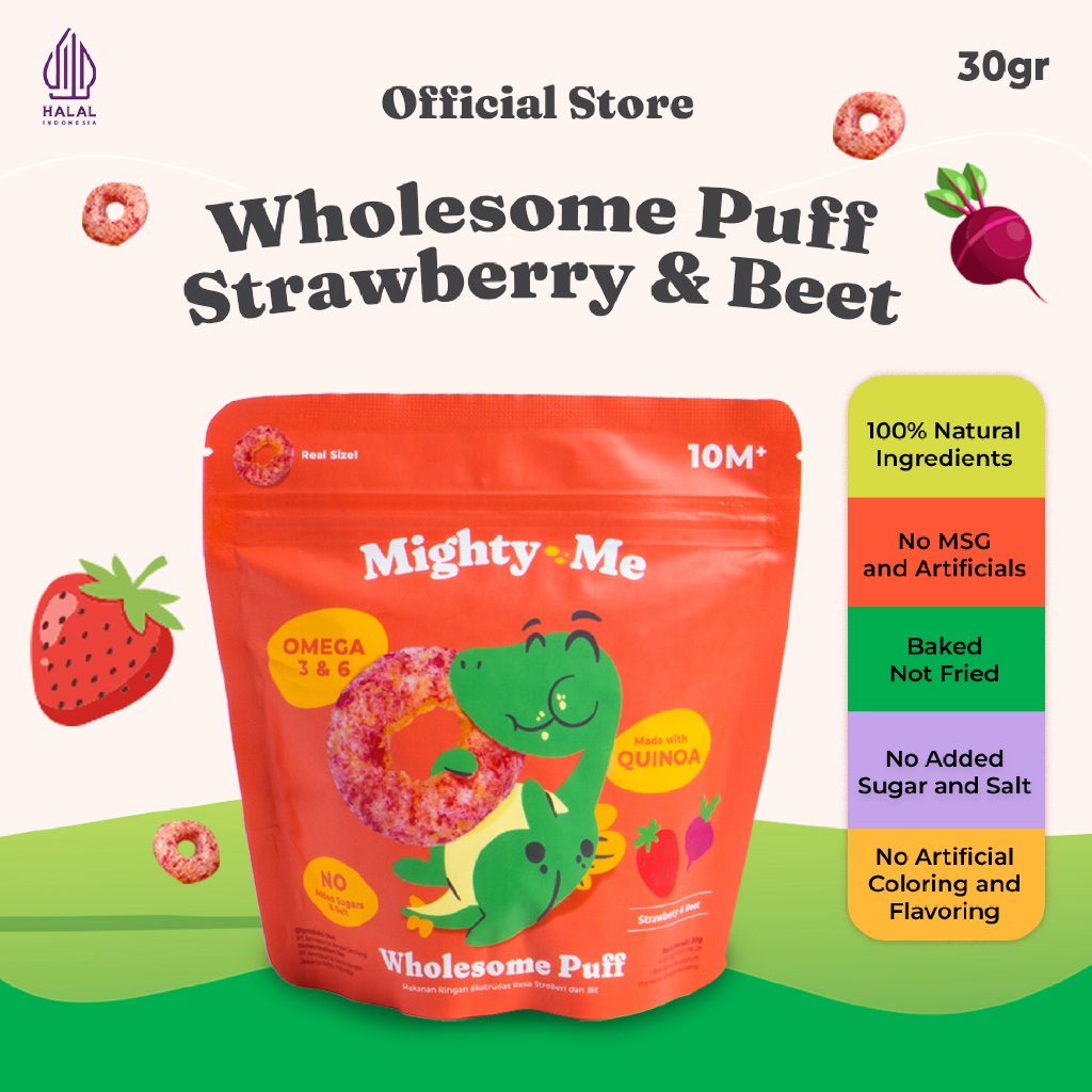Jual MIGHTY ME Wholesome Puff 30gr - Cemilan Anak Sehat | Shopee Indonesia