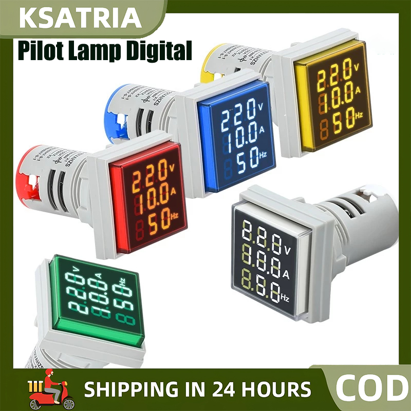 Jual Pilot indikator digital LED Volmeter AMmeter HZ Lamp diameter 22mm ...