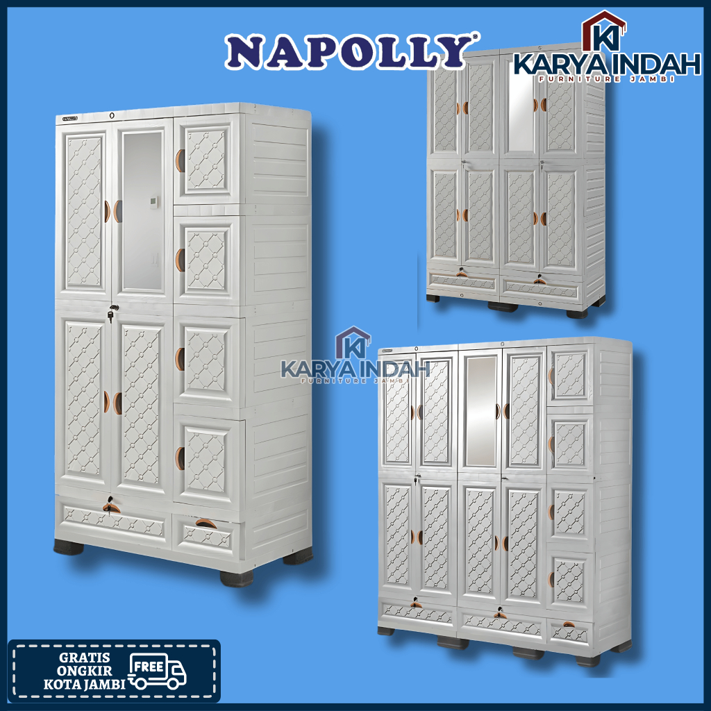 Jual Lemari Pakaian Plastik NAPOLLY MIDICAB DC ION PUMA Cabinet Baju ...