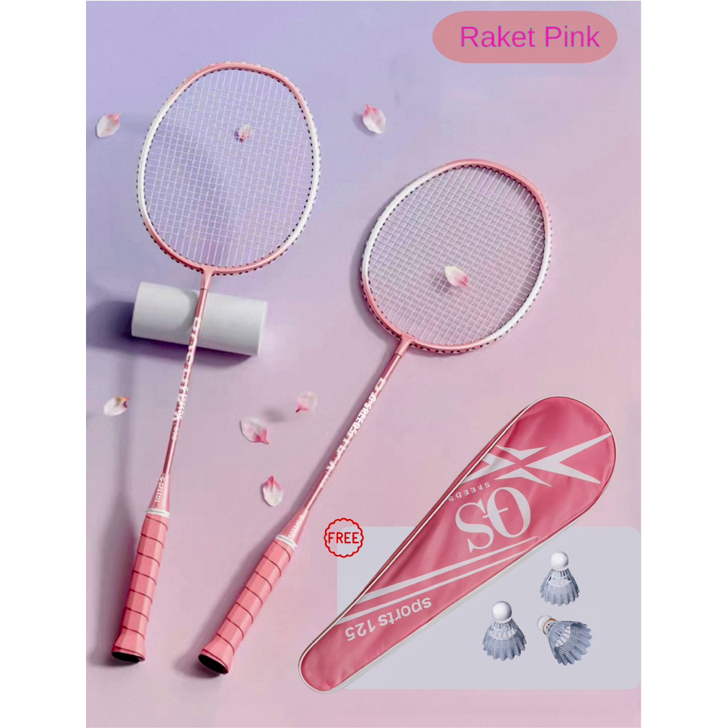 Jual [Free tas]Raket Badminton Paket Komplit/ Raket Bulu Tangkis Isi 2 ...