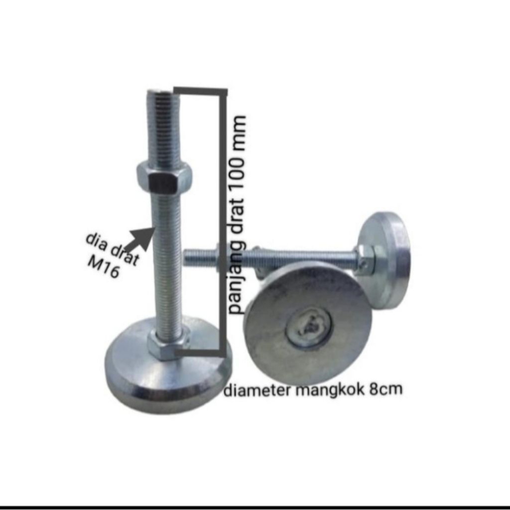 Jual Kaki meja Adjuster foot table M16x100MM heavy duty | Shopee Indonesia