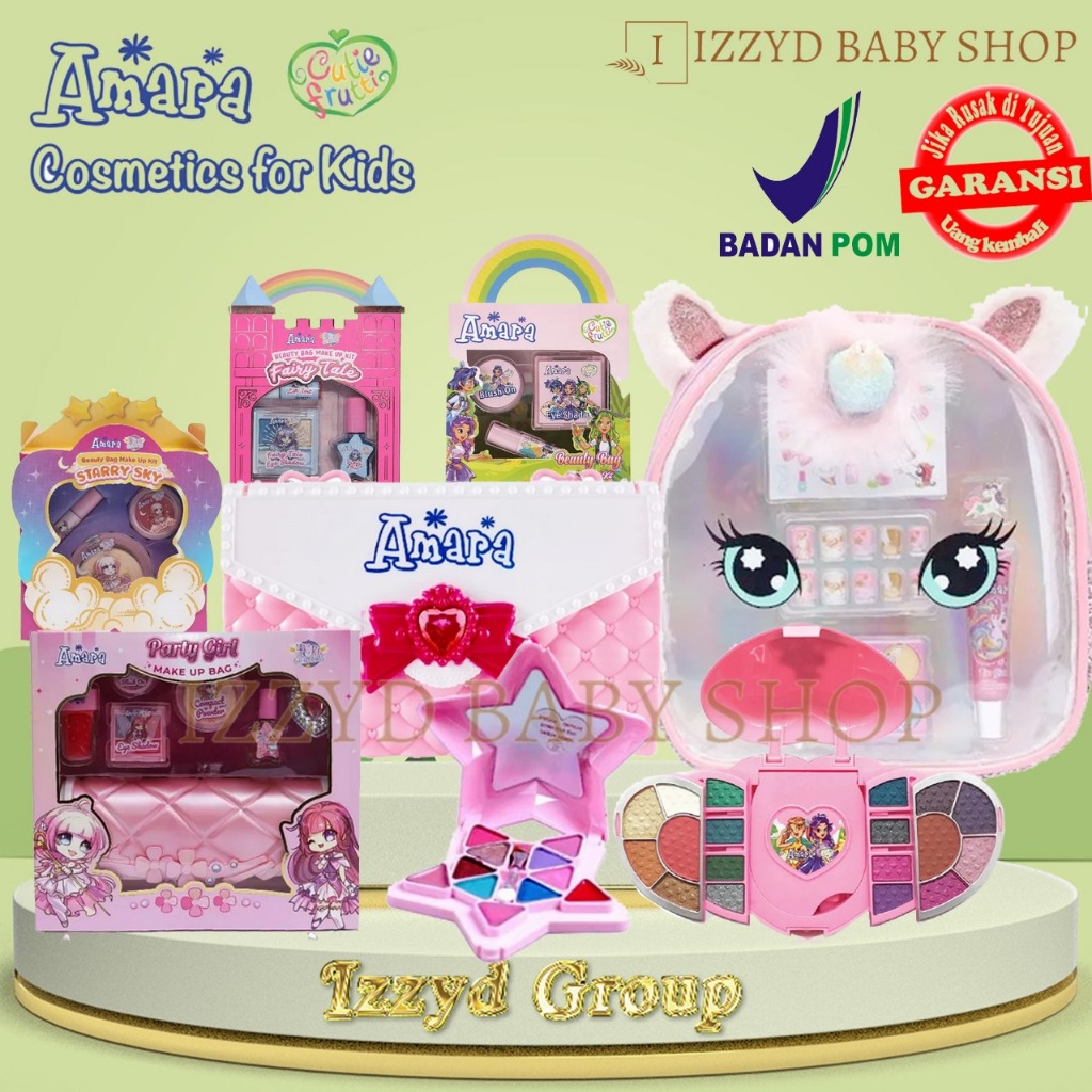 Jual Amara Beauty Bag Make Up Kit Hadiah makeup anak lipstick eyeshadow ...