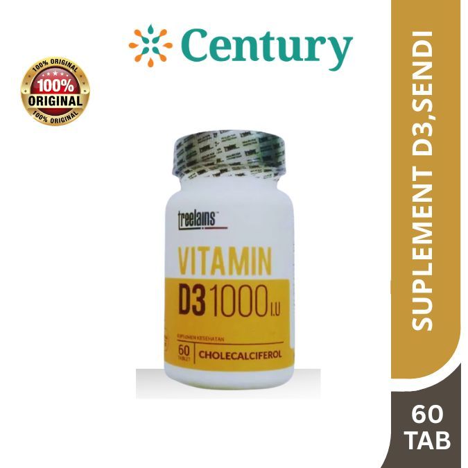 Jual TREELANS VITAMIN D3 1000 IU ISI 60 TAB / VITAMIN D3 / DAYA TAHAN ...
