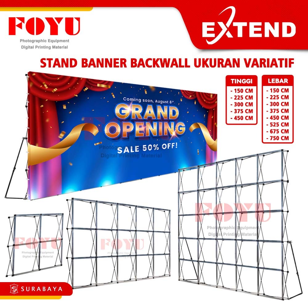 Jual Extend Stand Display Banner Poster Event Jumbo Ukuran Variatif ...