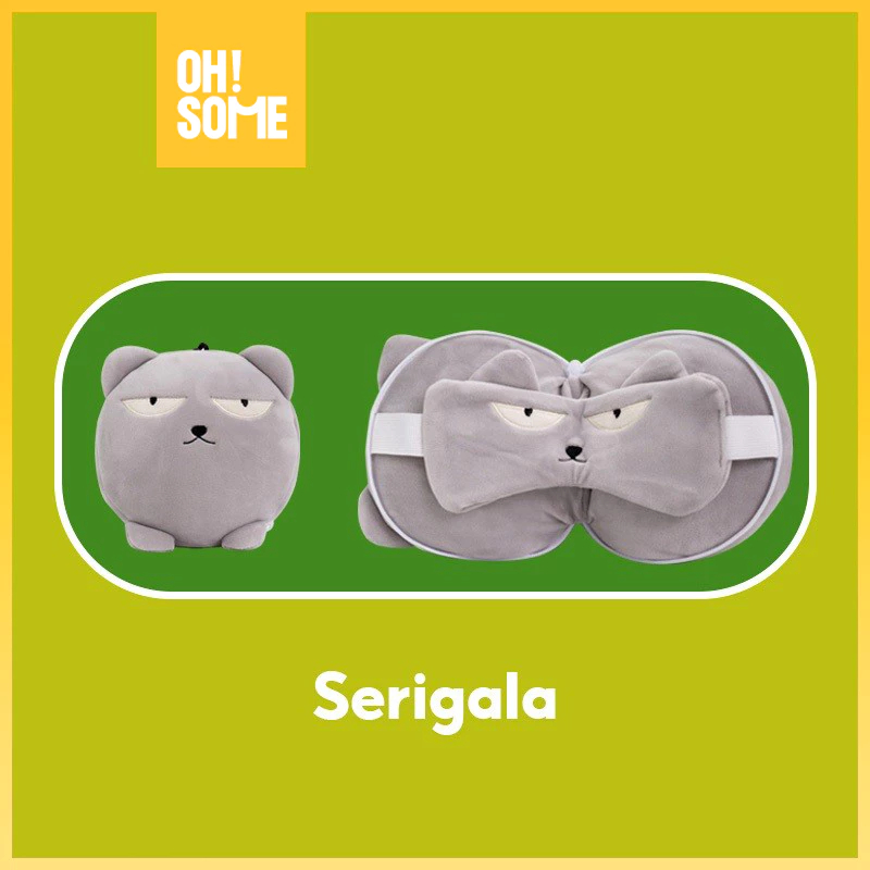 Jual OHSOME - SLADKO Grey Wolf Eye Mask and Neck Pillow Package ...