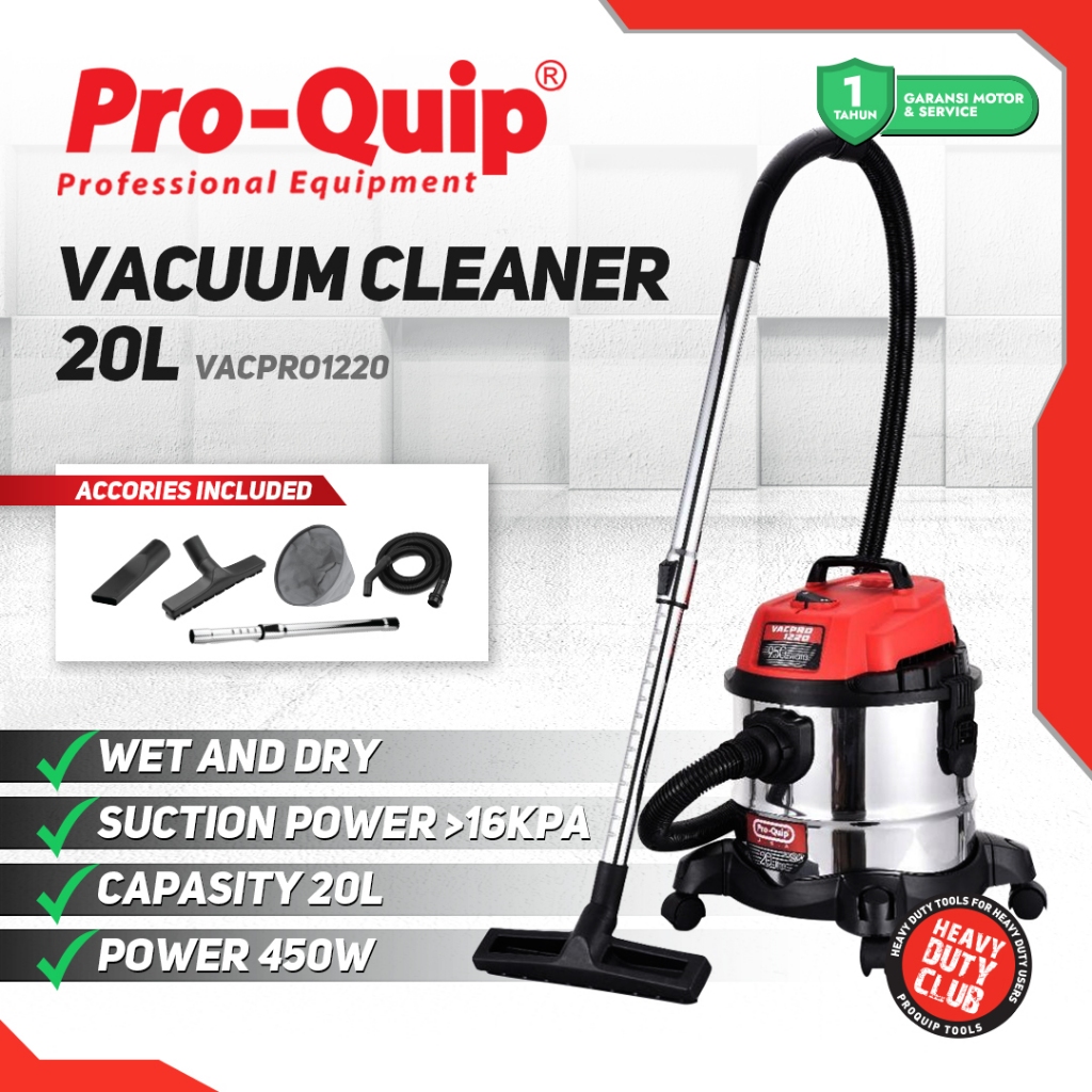 Jual PRO-QUIP [BARU] Vacuum Cleaner 20 Liter Wet and Dry Mesin Vakum ...