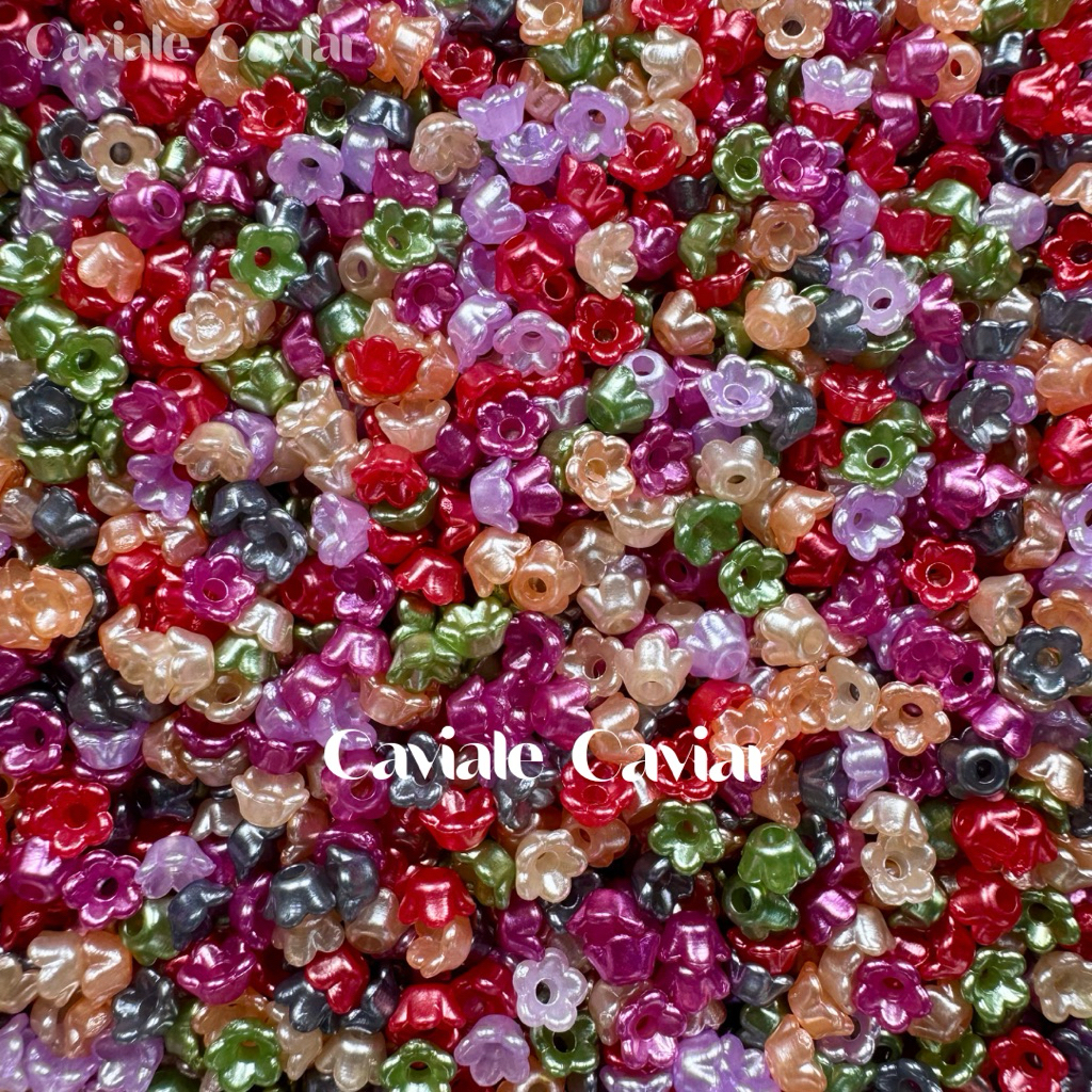 Jual 10gr 4mm 6mm 8mm Premium Beads Kelopak Acrylic Bunga Gradient ...