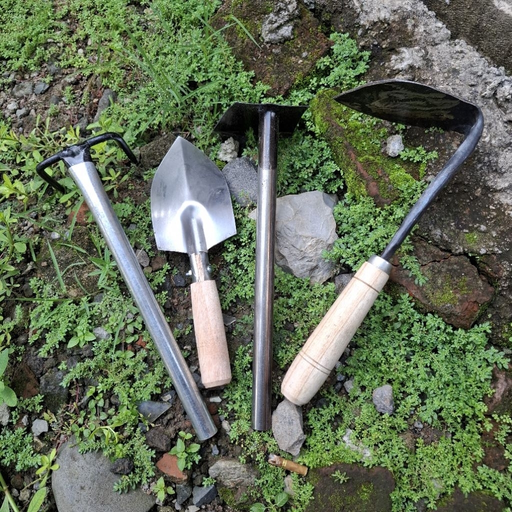 Jual Paket alat Berkebun 4 Pcs cangkul garuk mini sekop taman wangkil ...