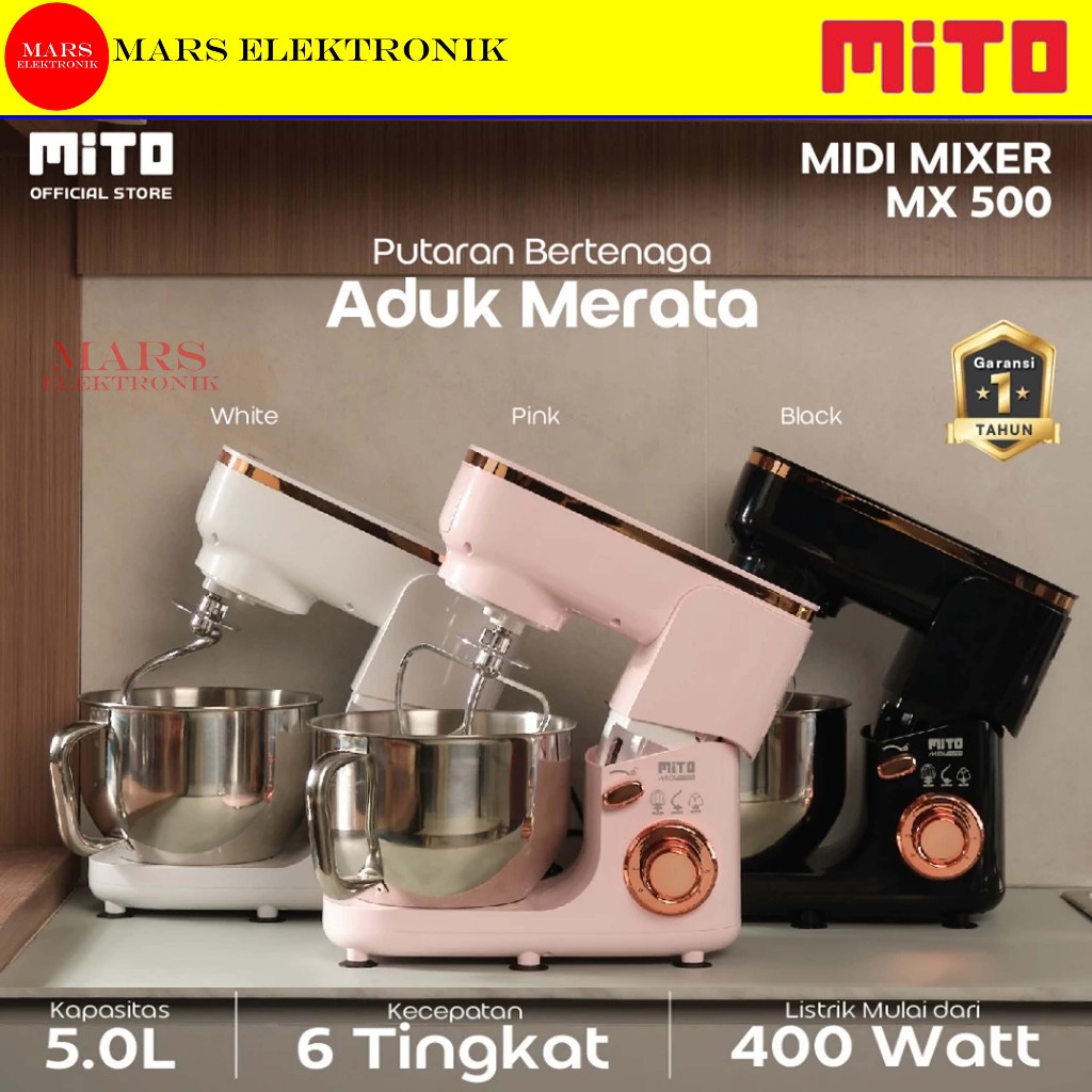 Jual MITO STAND MIXER MX500 - 5L | METAL GEAR , 6 SPEED - PENGADUK ...