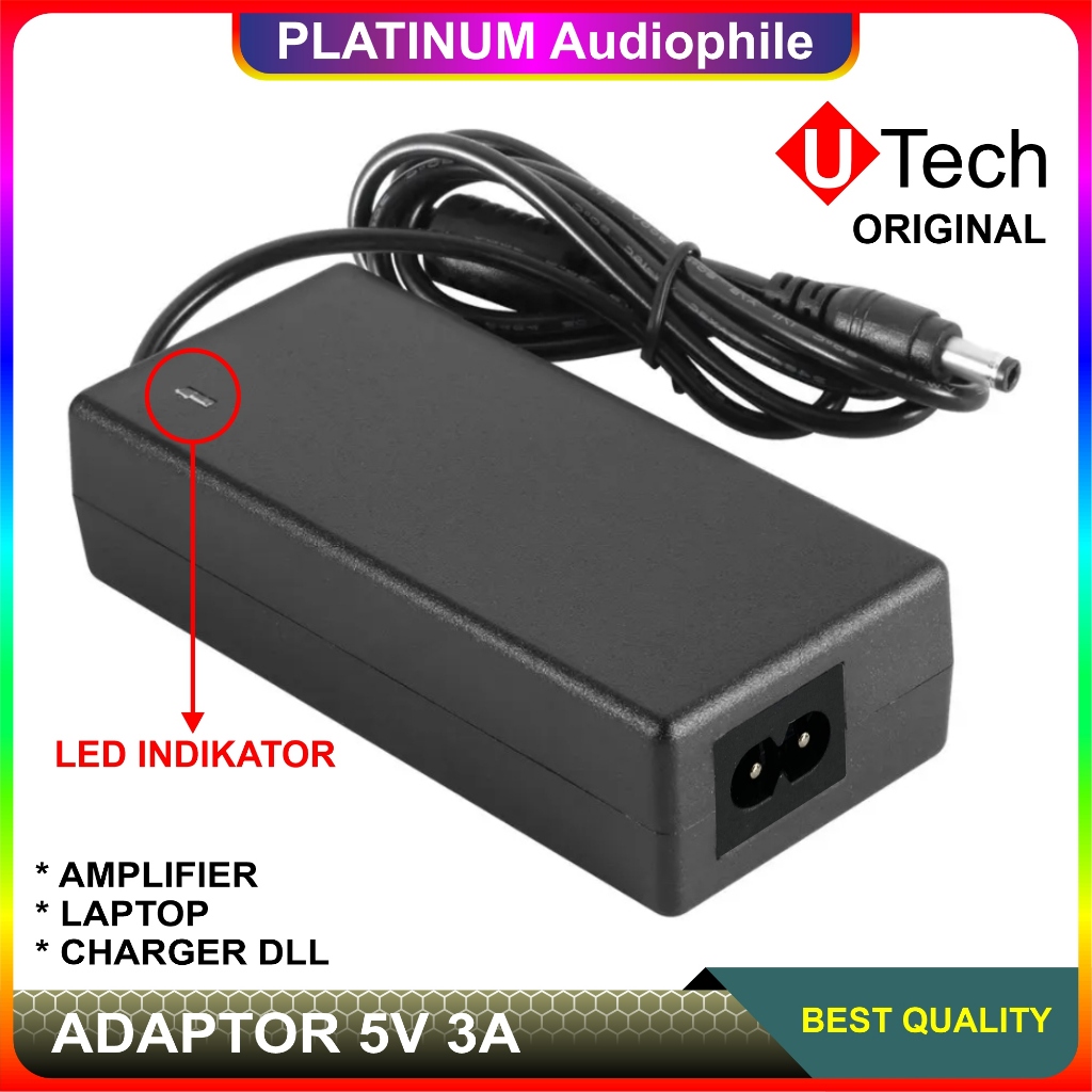 Jual ADAPTOR 5V 3A Murni AC DC Adapter Power Supply Lampu Led Strip ...